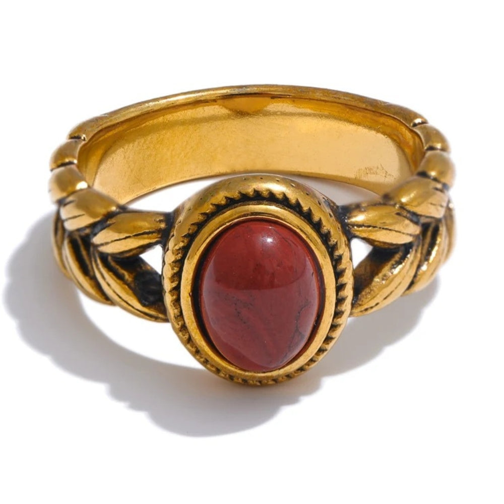 Temple Ember Ring – Signet Ring For Women – Stainless Steel Ring